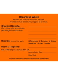 Hunter-Hazardous-Waste-4.5x5.5-Label | Hunter College