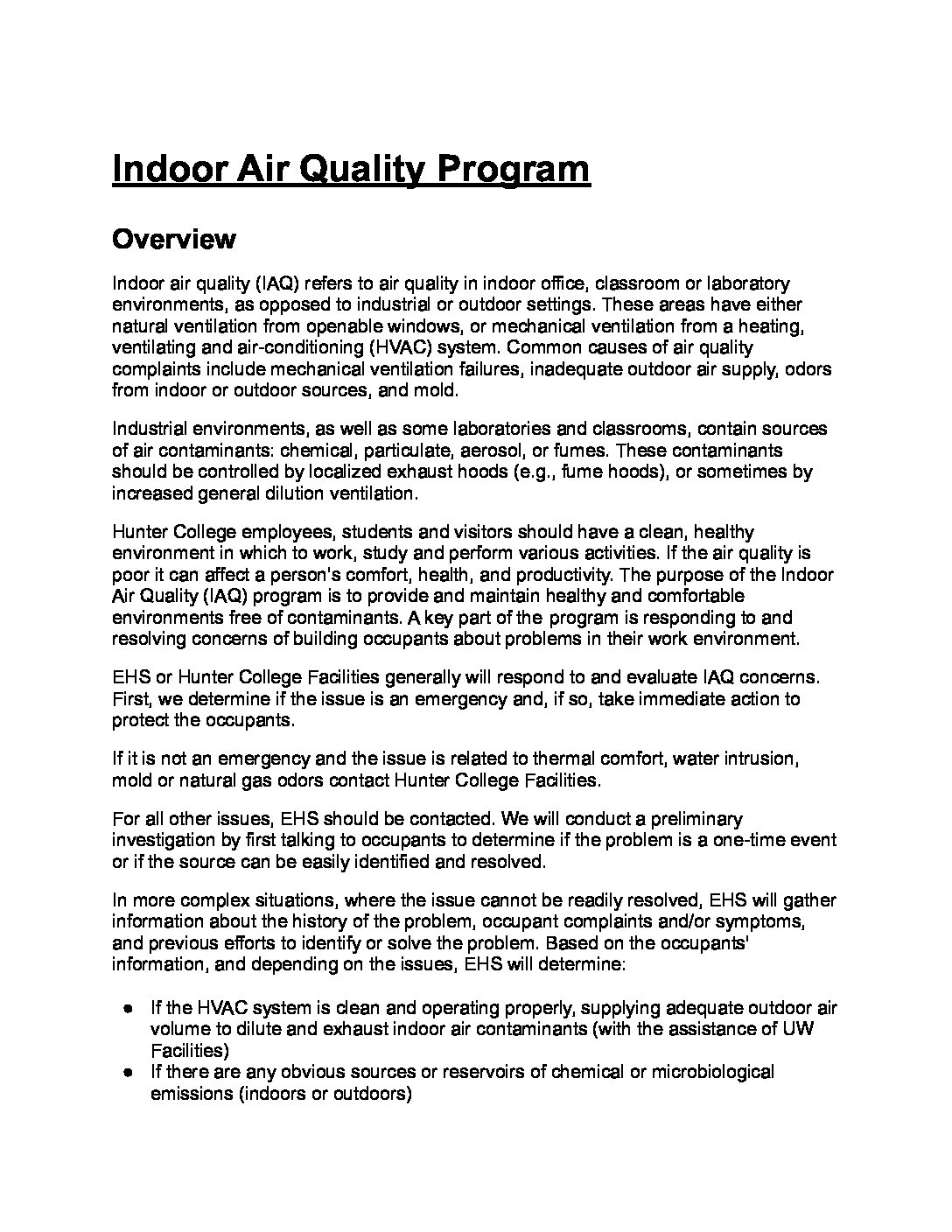 Indoor-Air-Quality-Program | Hunter College